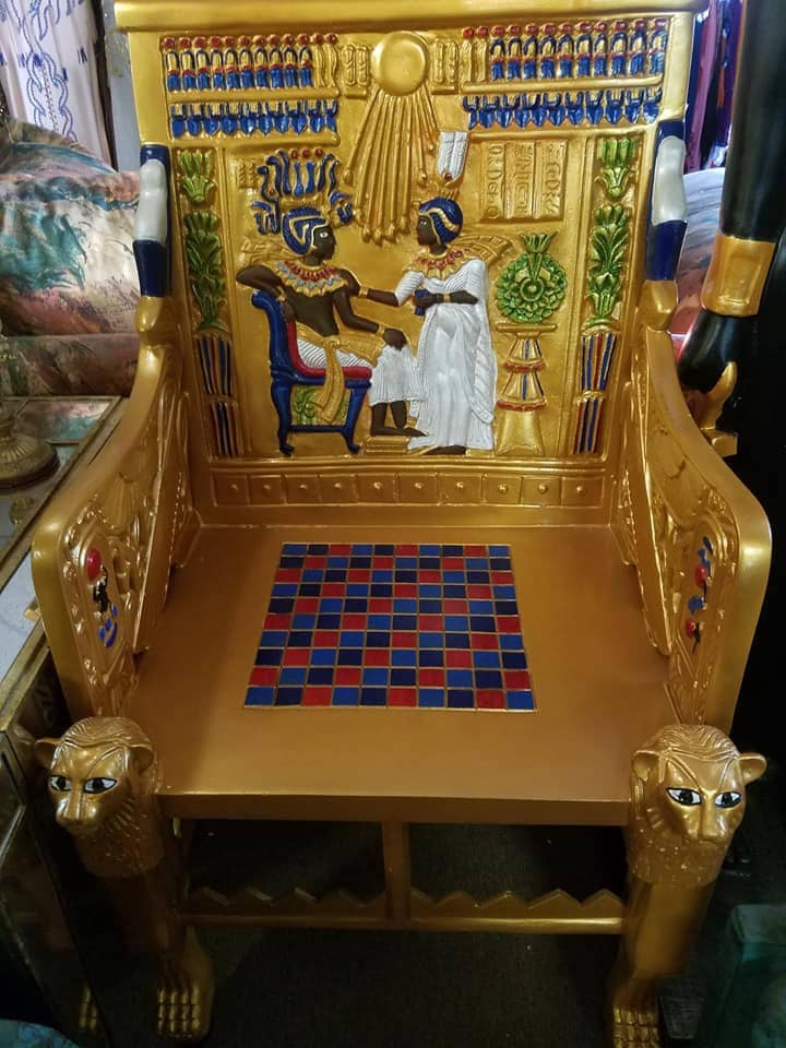 Egyptian Replica Tutankhamen Full Size King Tut Throne Chair Made in ...
