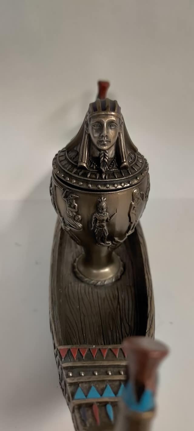Unique Pharaoh Canoe W/ Canopic Jar With Human Head (imsety) - Etsy