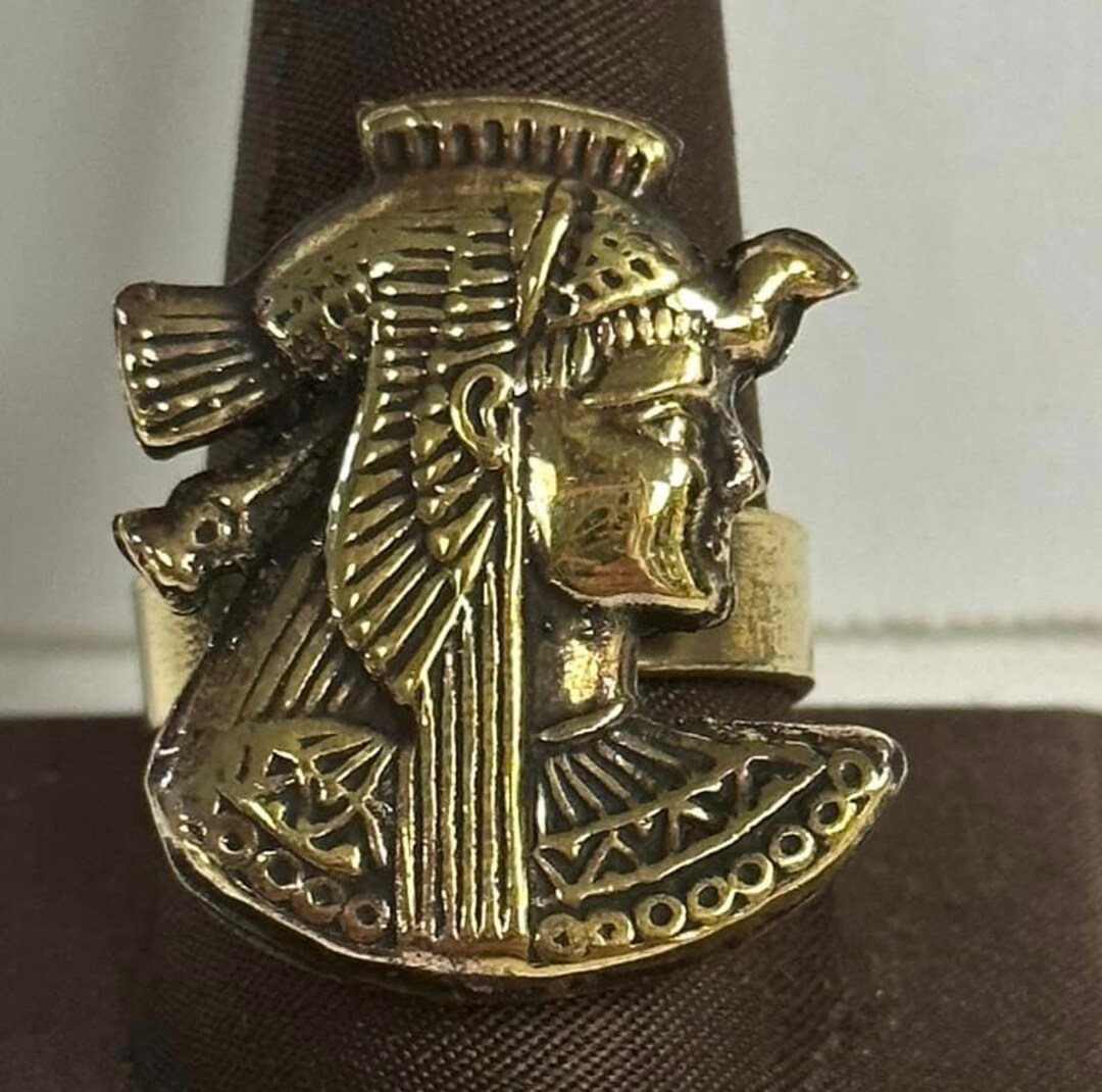 Unique Brass Goddess Isis Ring the Ring is Adjustable to Fit - Etsy
