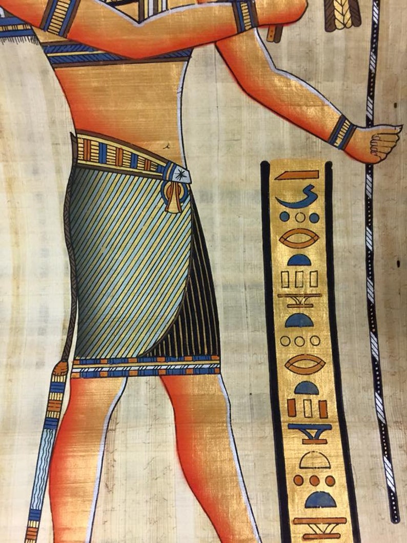 Unique L Signed Painted Papyrus GOD ANUBIS 23'' X - Etsy