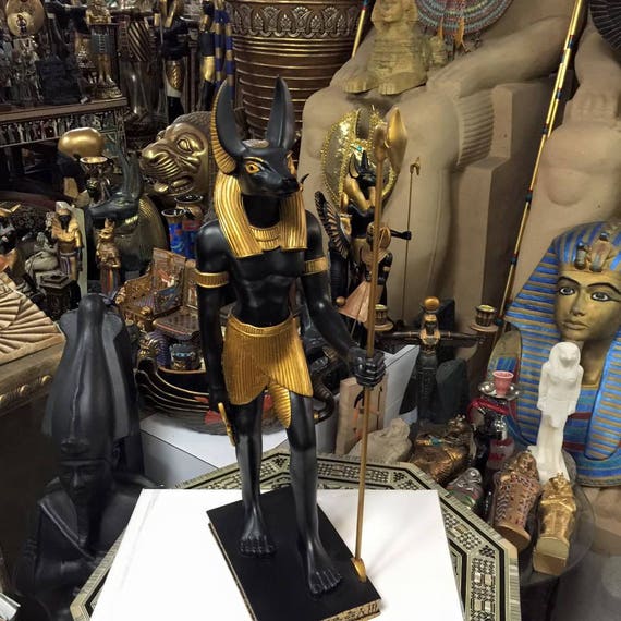 Large Unique Egyptian God Anubis Statue | Etsy