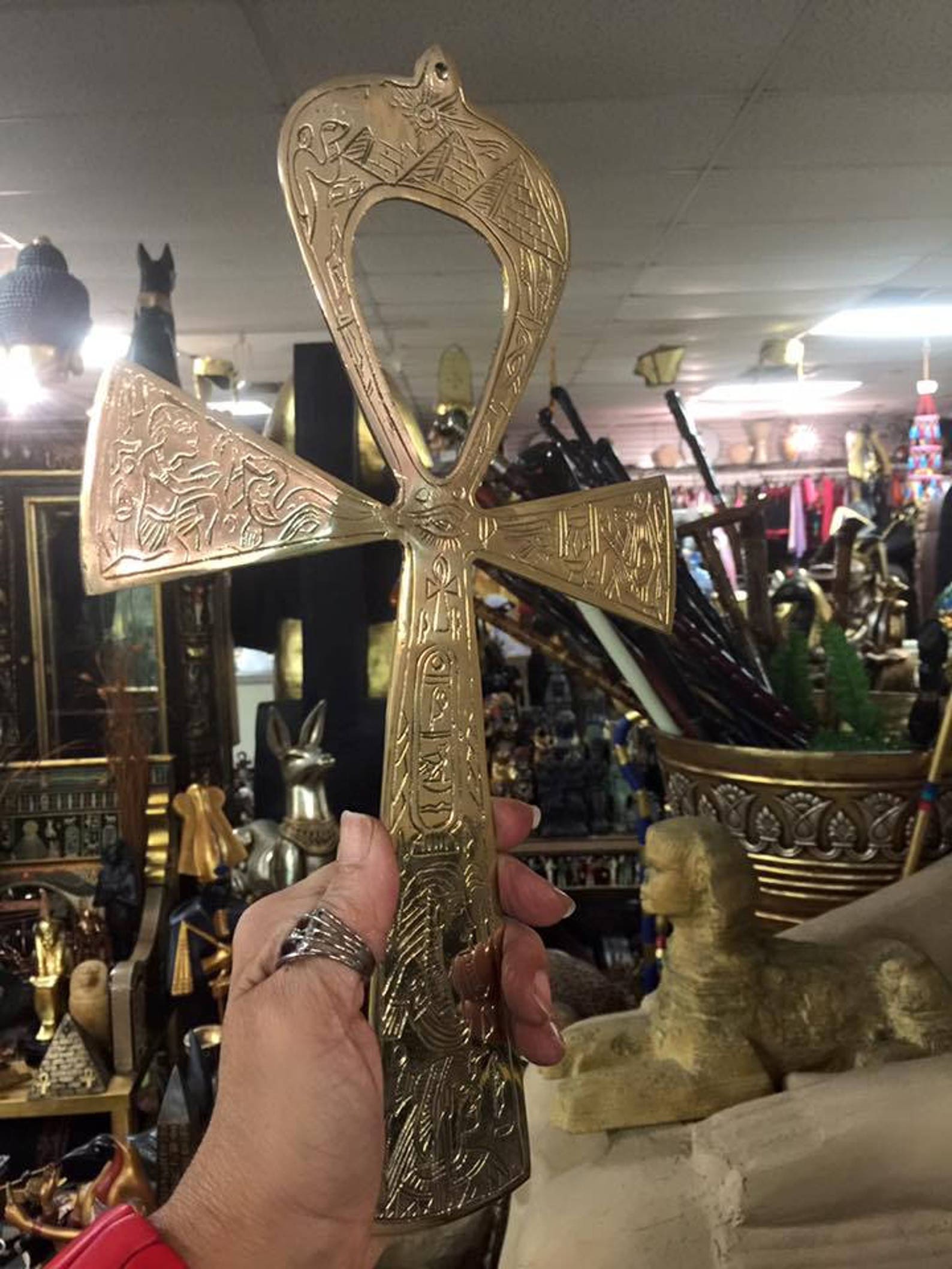 Heavy Large Brass Large Egyptian Ankh Made In Egypt Etsy