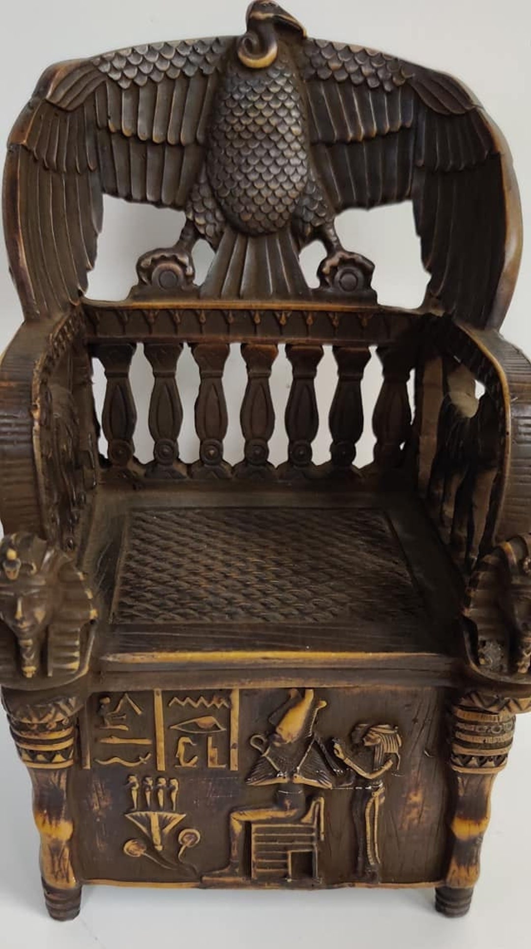 Unique Hand-crafted Egyptian Throne Chair the High-quality Decoration ...