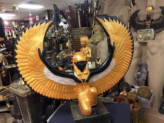 Unique Large Egyptian Goddess Isis Statue 30''W X | Etsy