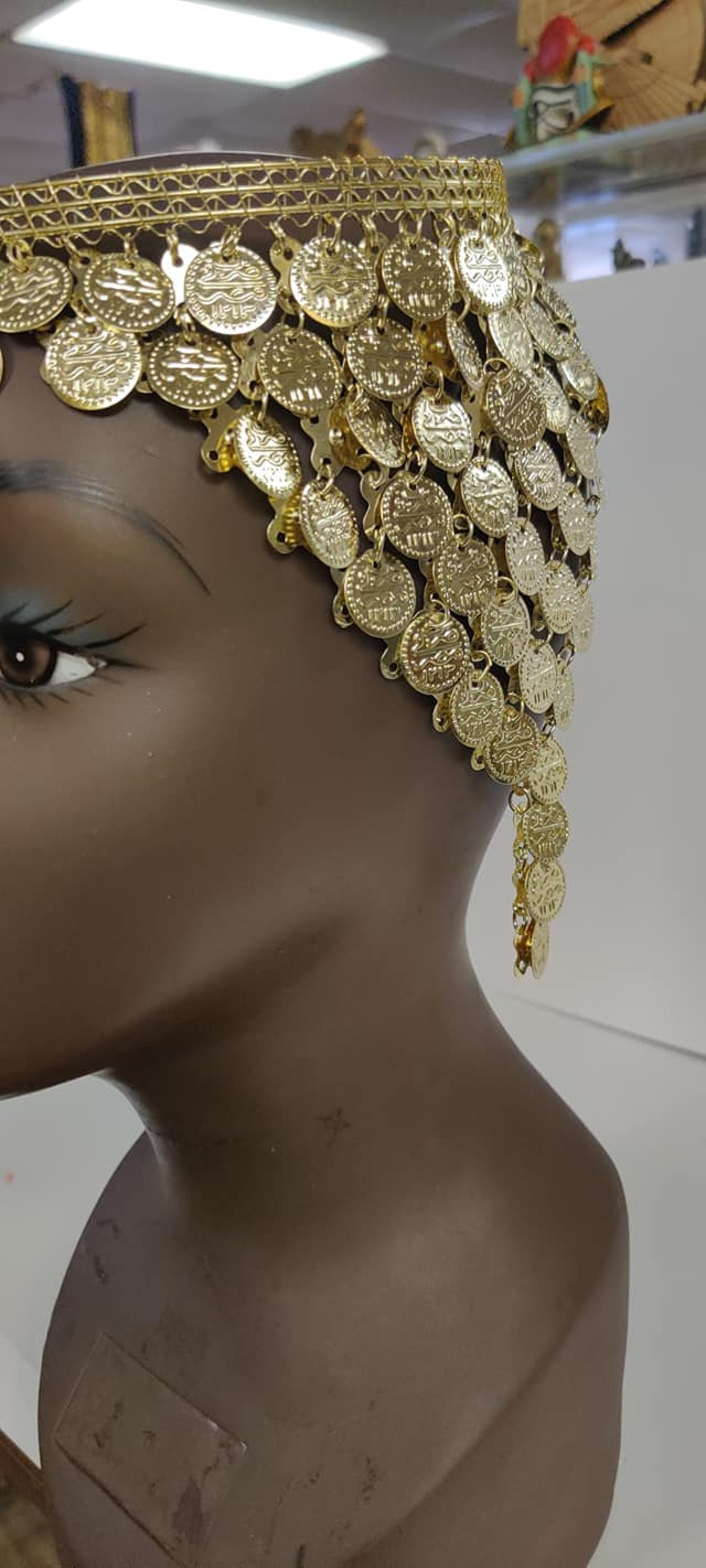 Unique Egyptian Camel Golden Plated Brass Coin Head Piece One - Etsy