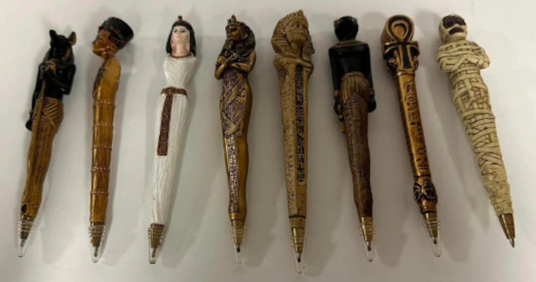 Great Exclusive 8 Egyptian Pen's Ballpoint Collection Hand Painted. - Etsy