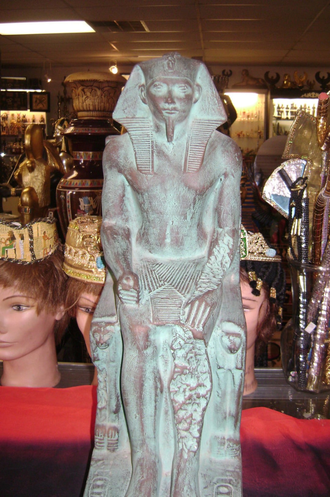 Old Large Size Egyptian King Khephren Statue Made in Egypt - Etsy