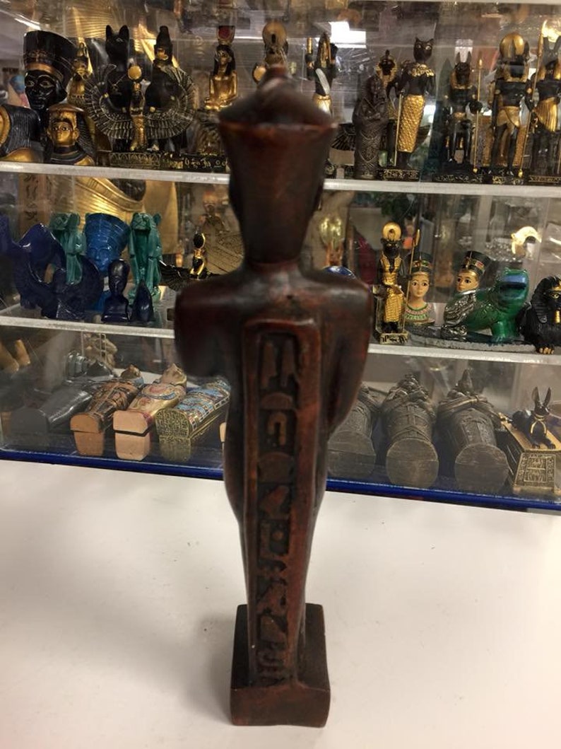 Vintage Unique Large Egyptian God Min Statue 10'' H | Etsy