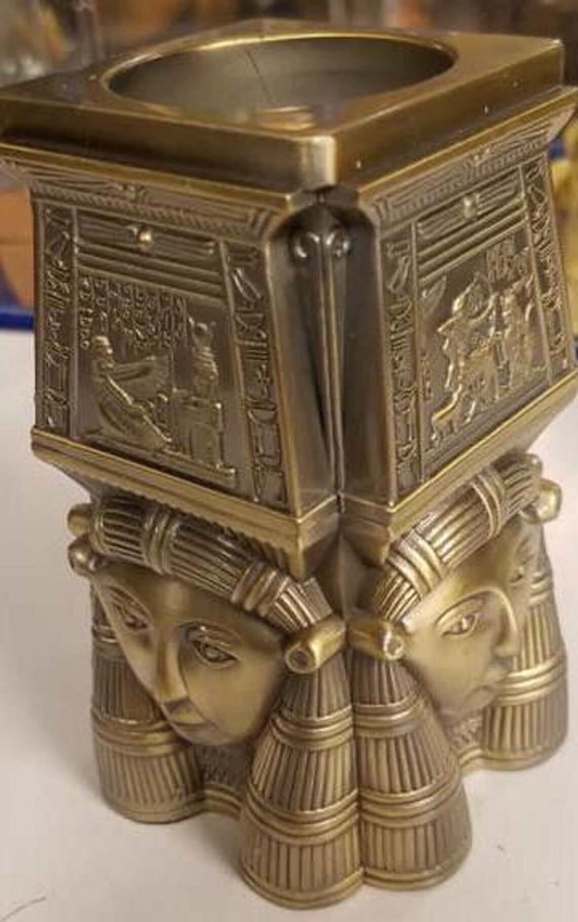 Unique Egyptian Goddess Hathor Pewter Candle With Beautifully Designs 4 ...
