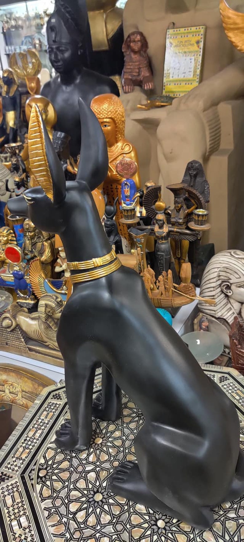 Unique Large Egyptian God Anubis Statue 22' H Hand Painted - Etsy