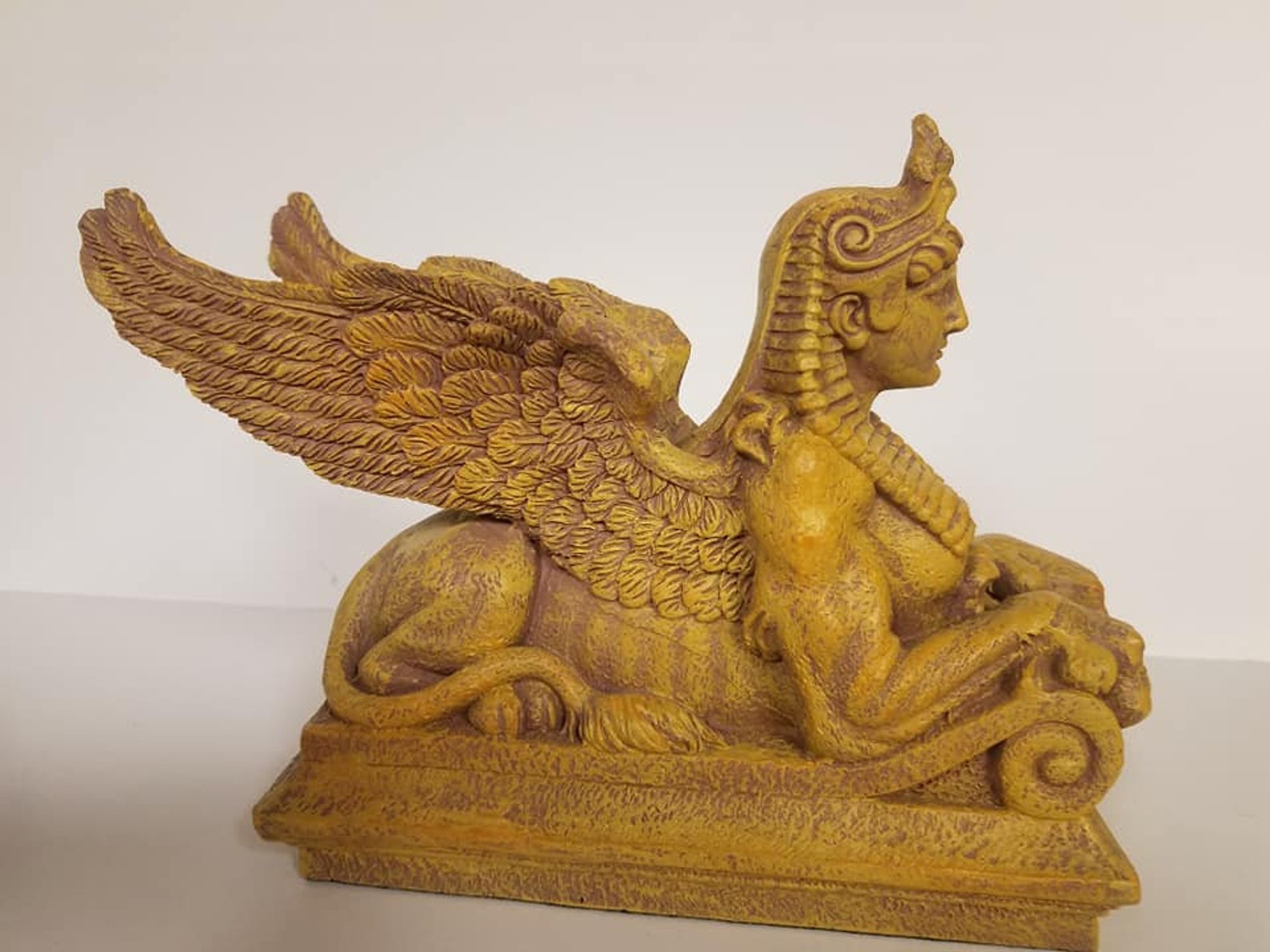 Unique Sphinx Statue Hand Gold Leafed and Detailed | Etsy