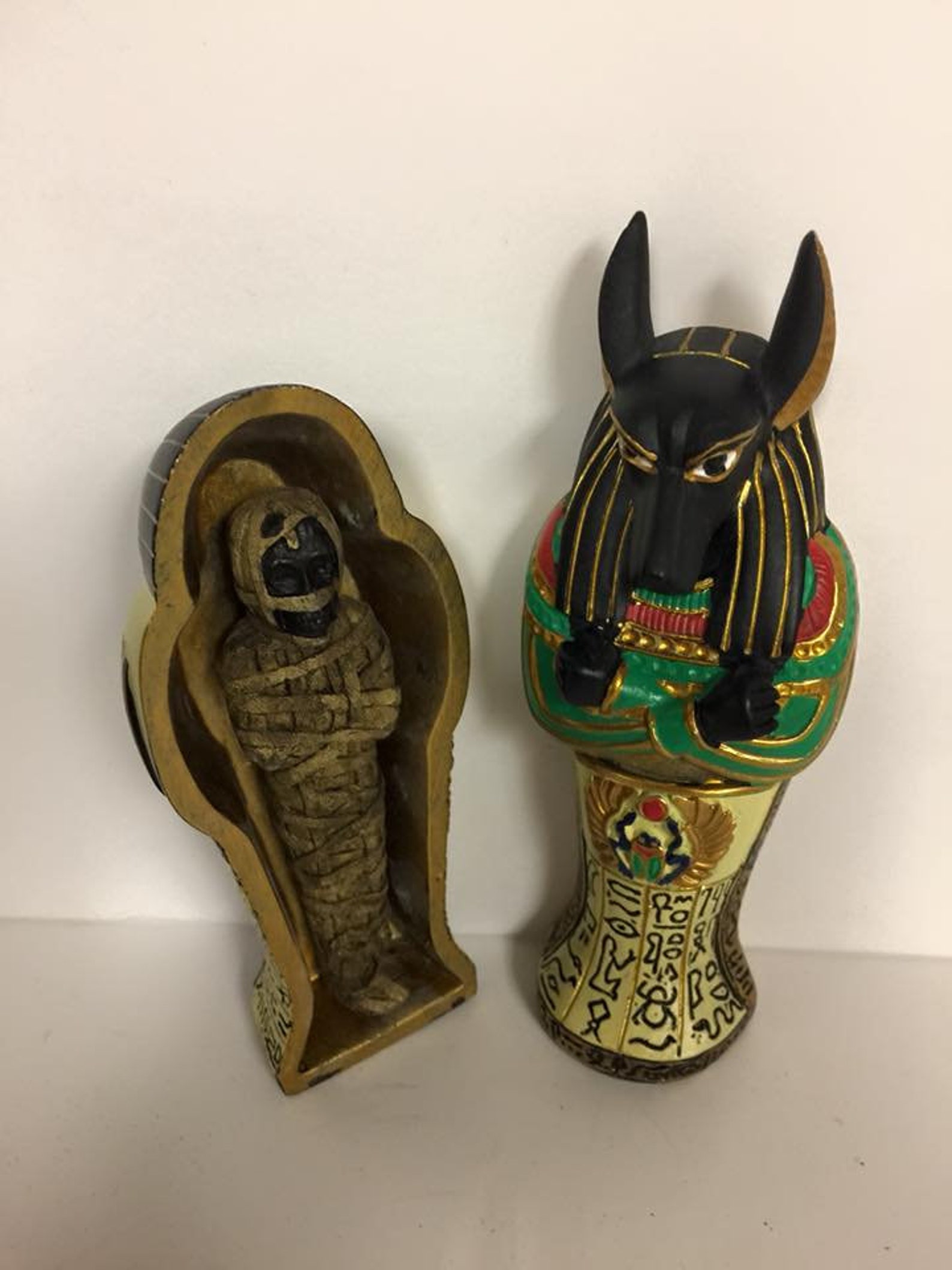 Unique Egyptian God Anubis Coffin With Small Mummy | Etsy