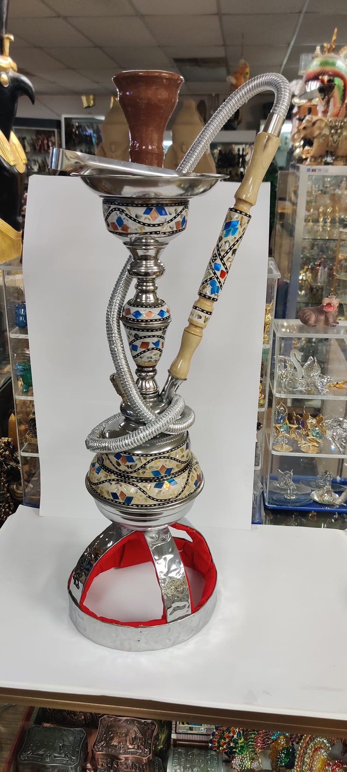 Unique Brass Dance Shisha Shamadan Silver Color Made in Egypt - Etsy