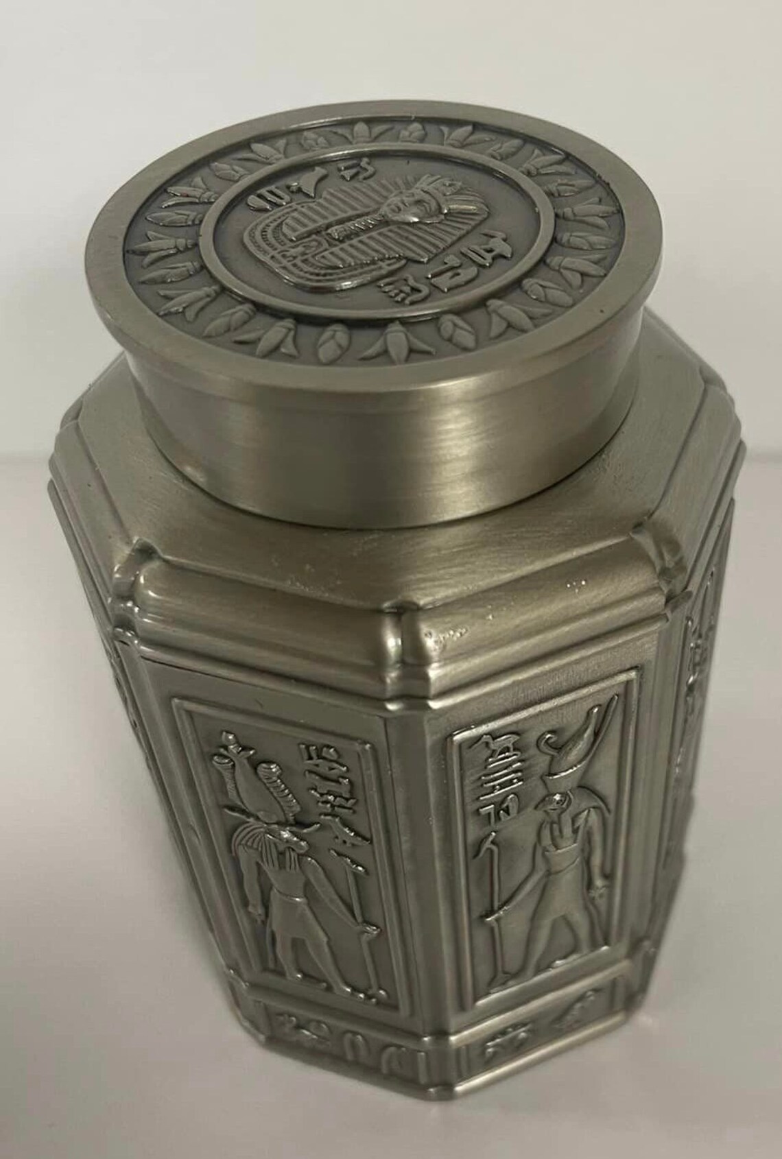 Unique Egyptian Pewter Jar Mad in Egypt (cremation Urn for Ashes) - Etsy