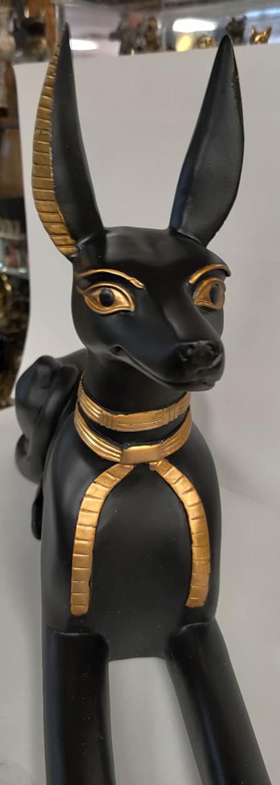 Unique Large Egyptian God Anubis Statue 21'' LX 14''H X 5'' W Hand ...