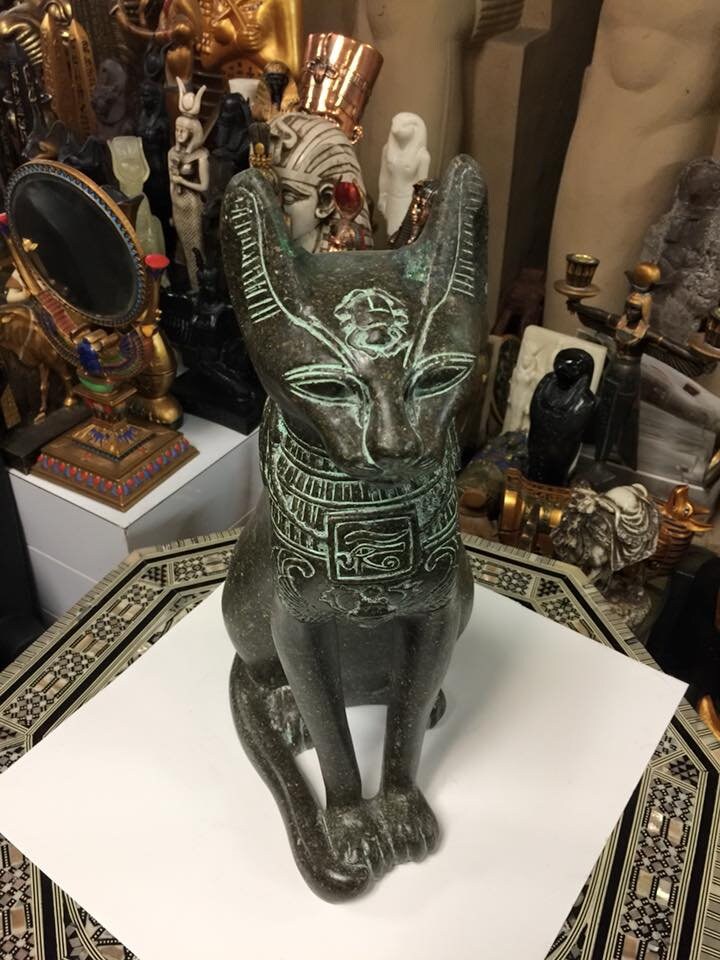 Unique Large Heavy Egyptian Cat Goddess Bast Statue Made in Egypt - Etsy