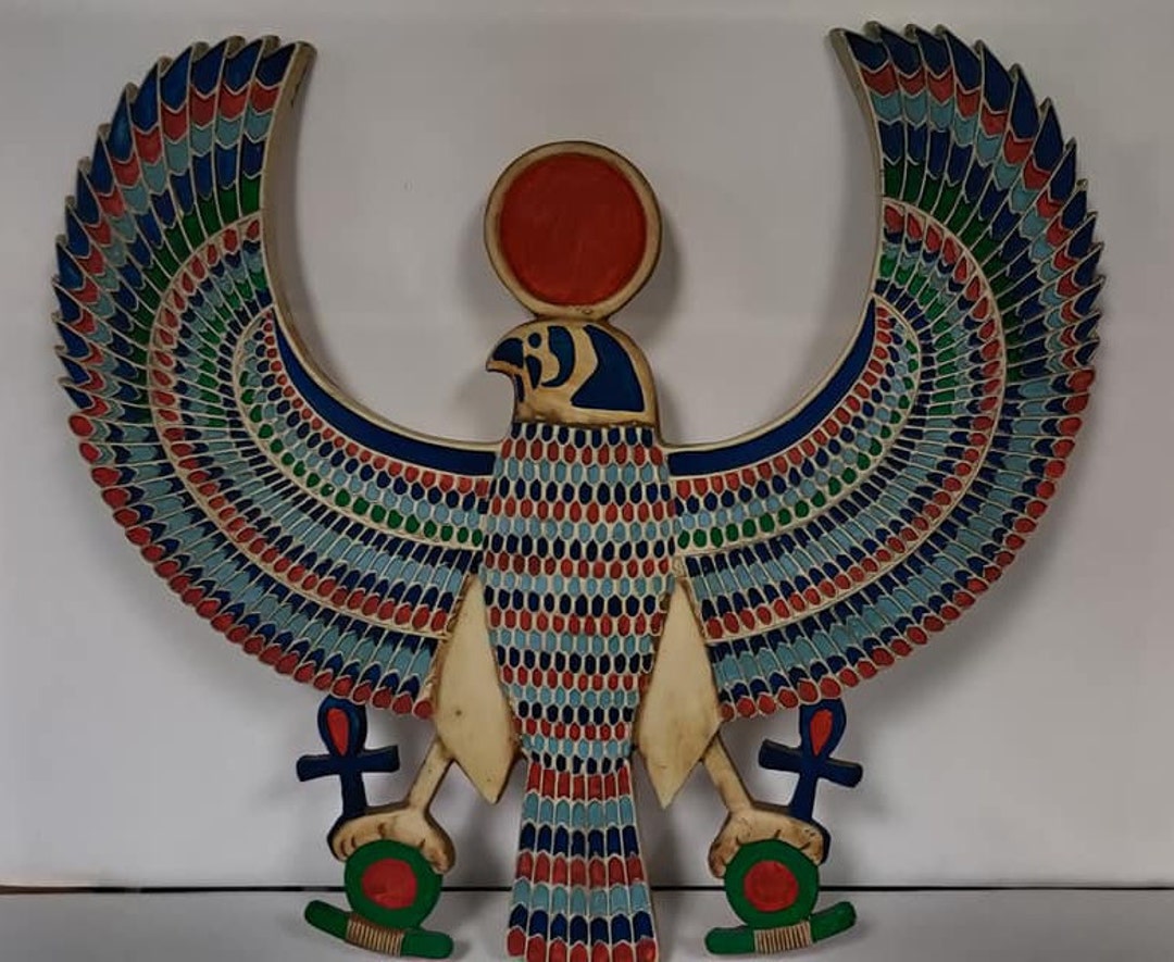 Unique Egyptian God RA Statue Natural Lime Stone Wall Relief Made in ...