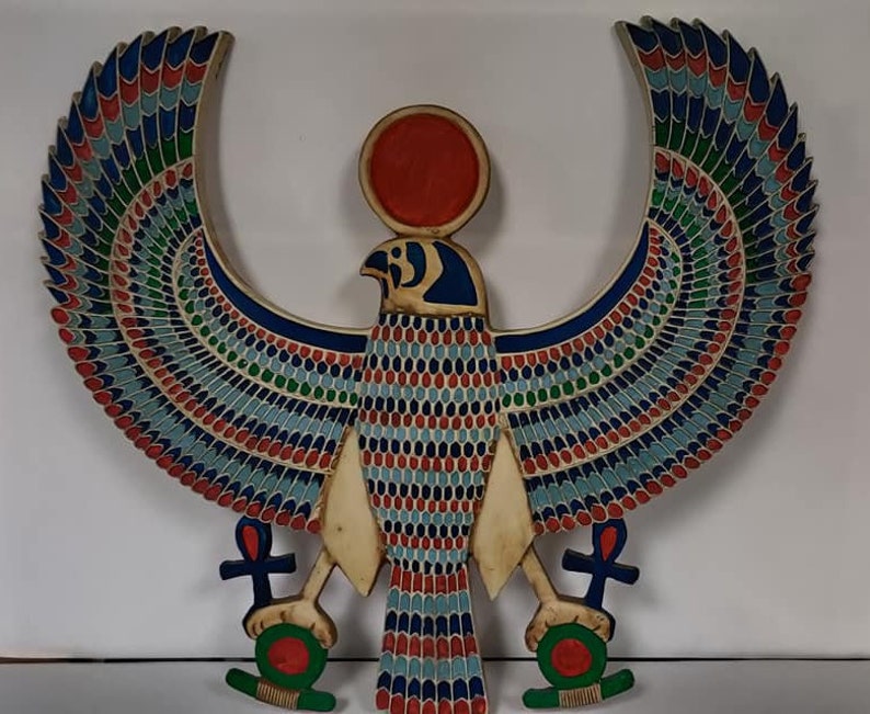 Unique Egyptian God RA Statue Natural Lime Stone Wall Relief - Etsy