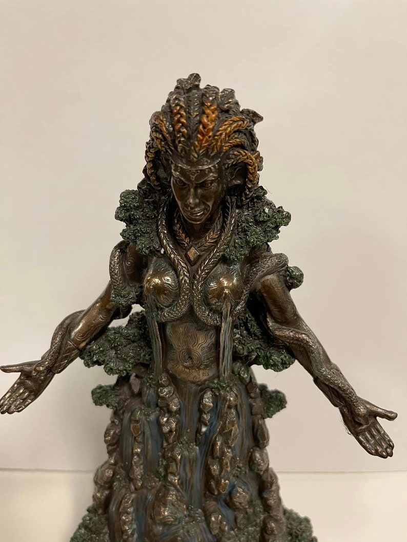 Unique Triple Goddess Danu Statue Mother Earth Goddess Hand Painted ...