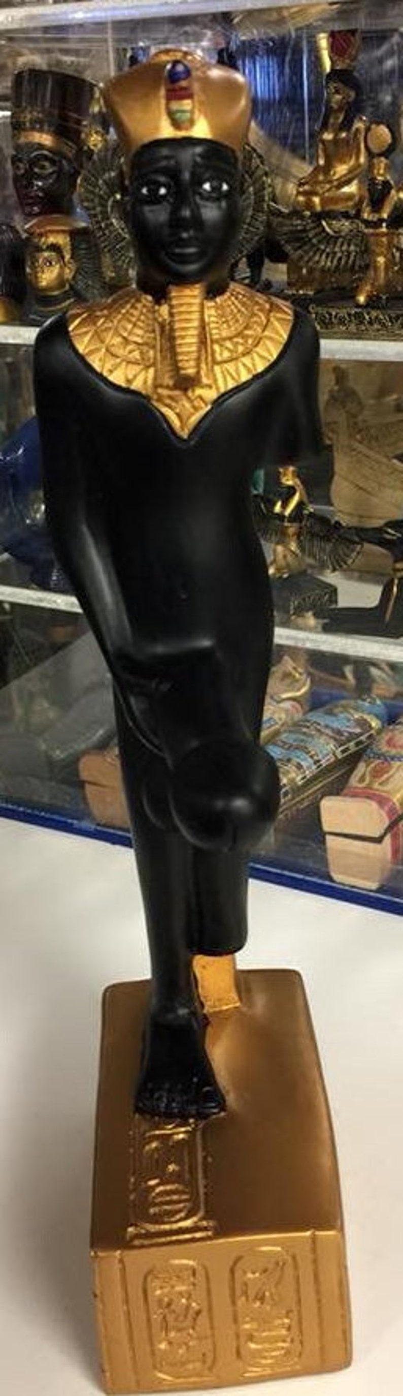 Unique Large Egyptian God Min Statue 11'' H Made in - Etsy