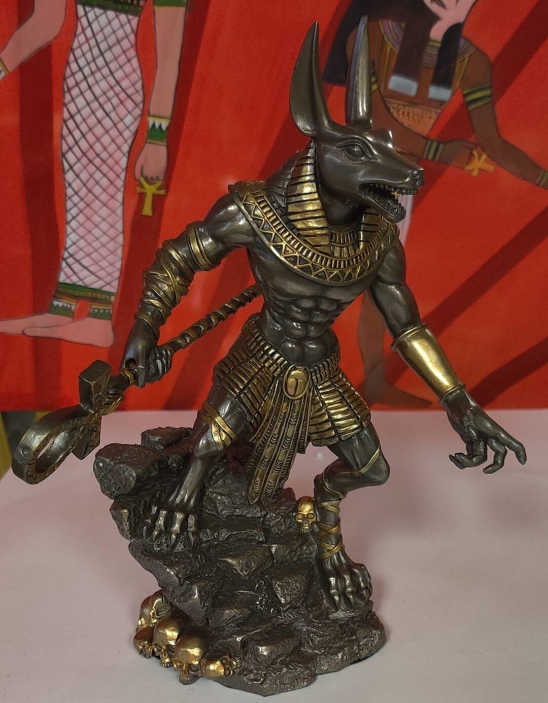 Unique Large God Anubis Statue 10 '' H - Etsy
