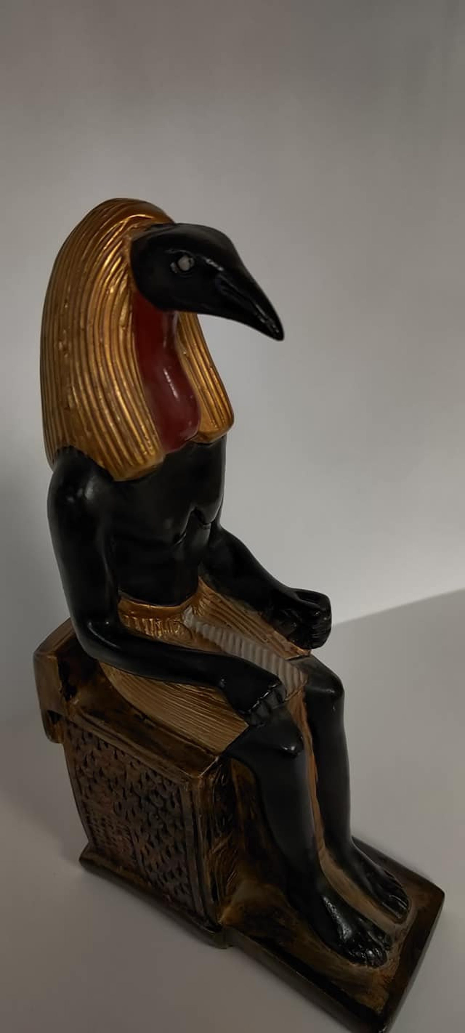 Unique Heavy Stone Egyptian God Thoth Statue Hand Carved Made | Etsy