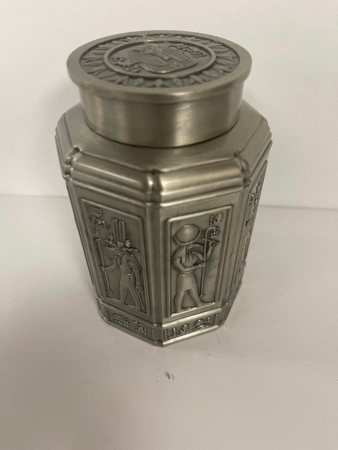 Unique Egyptian Pewter Jar Mad in Egypt (cremation Urn for Ashes) - Etsy