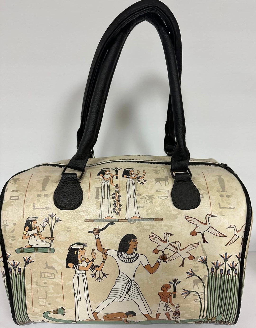 Unique Large Egyptian Double Strap Leather Hand Bag Handmade in Egypt ...
