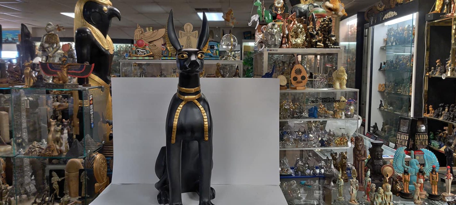 Unique Large Egyptian God Anubis Statue 22' H Hand Painted - Etsy