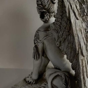Unique Large Greek Greco Roman Winged Sphinx Hand Carved and Hand ...