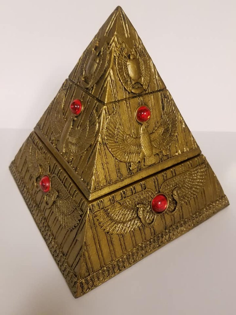 Unique Hand Carved Large Heavy Jewelry Box Egyptian Pyramid - Etsy