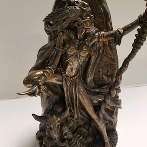 Unique Heavy Statue Morgan Le Fey Hand Crafted in Cold Cast Bronze 10 ...