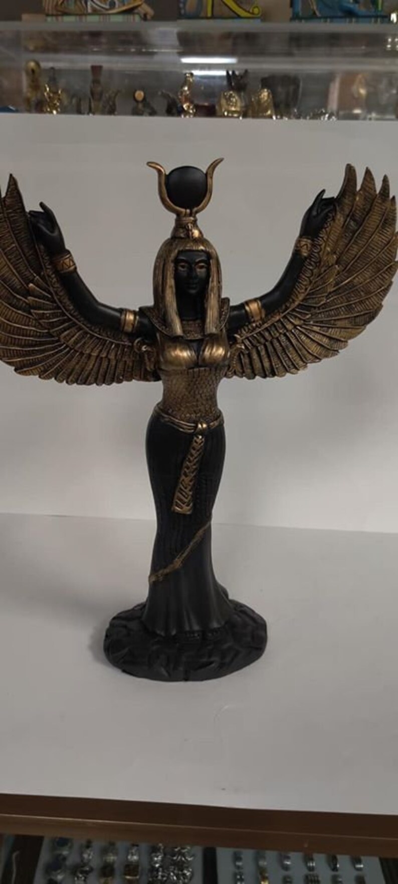 Unique Art Hand Carved Egyptian Goddess ISIS 12'' H Statue Home ...