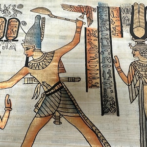 Vintage Papyrus Egyptian God Amun Ra Made in Egypt and Signed by the ...