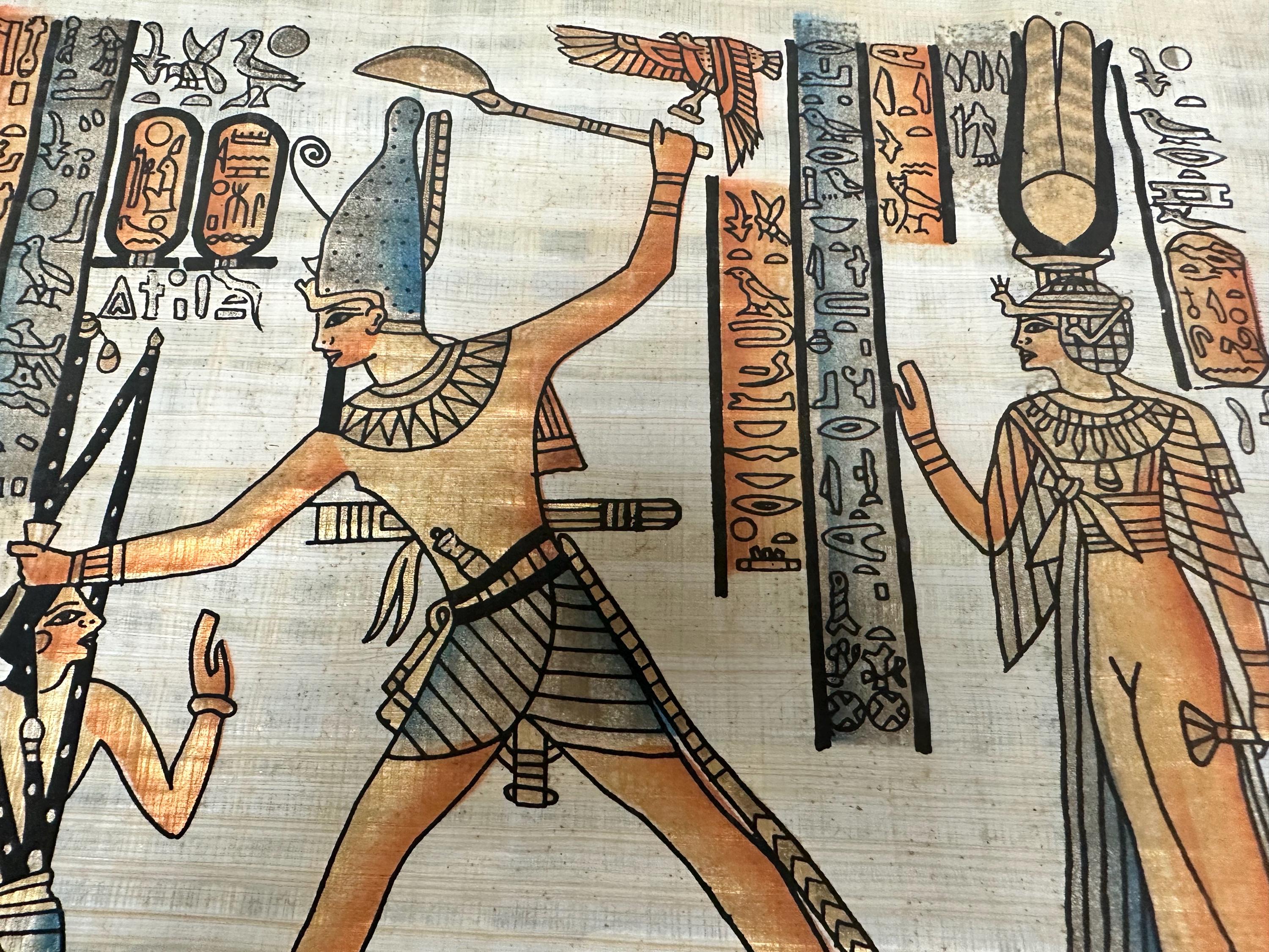 Vintage Papyrus Egyptian God Amun Ra Made in Egypt and Signed by the ...