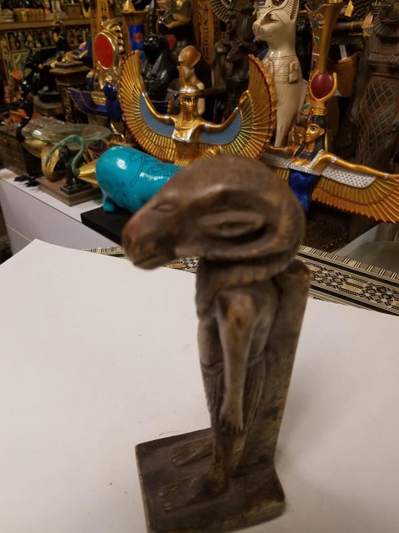 Vintage Único Dios Egipcio Khnum Estatua De Piedra Natural - Etsy España