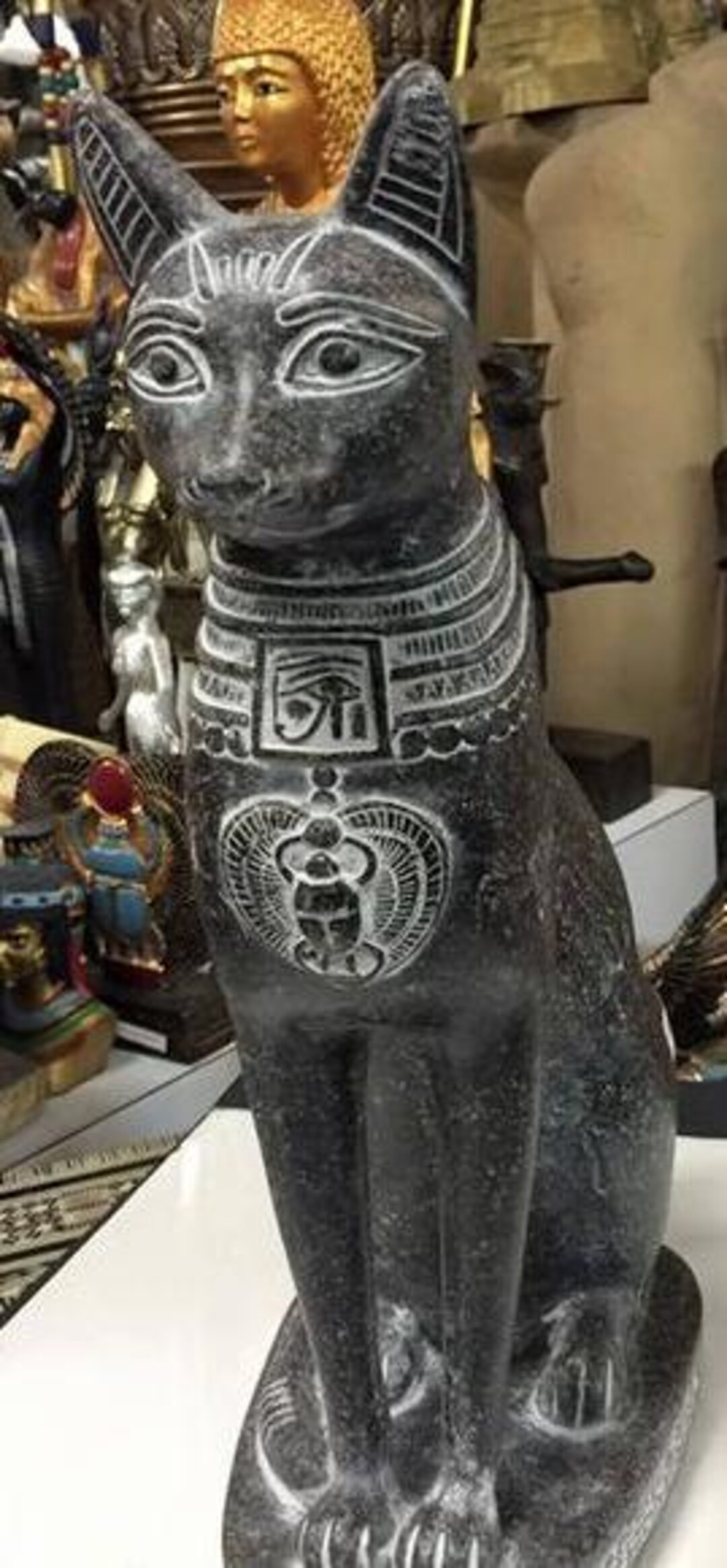 Out or Indoor Unique Heavy Egyptian Cat Goddess Bast Statue Made in ...