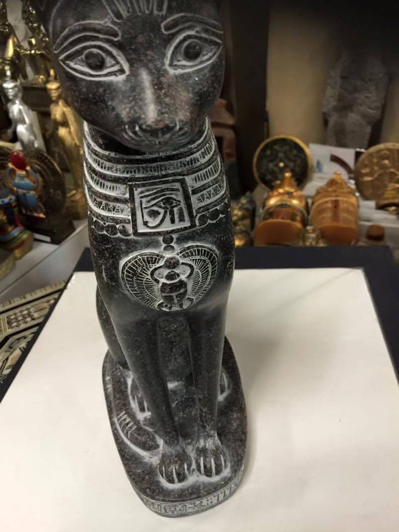 Out or Indoor Unique Heavy Egyptian Cat Goddess Bast Statue - Etsy