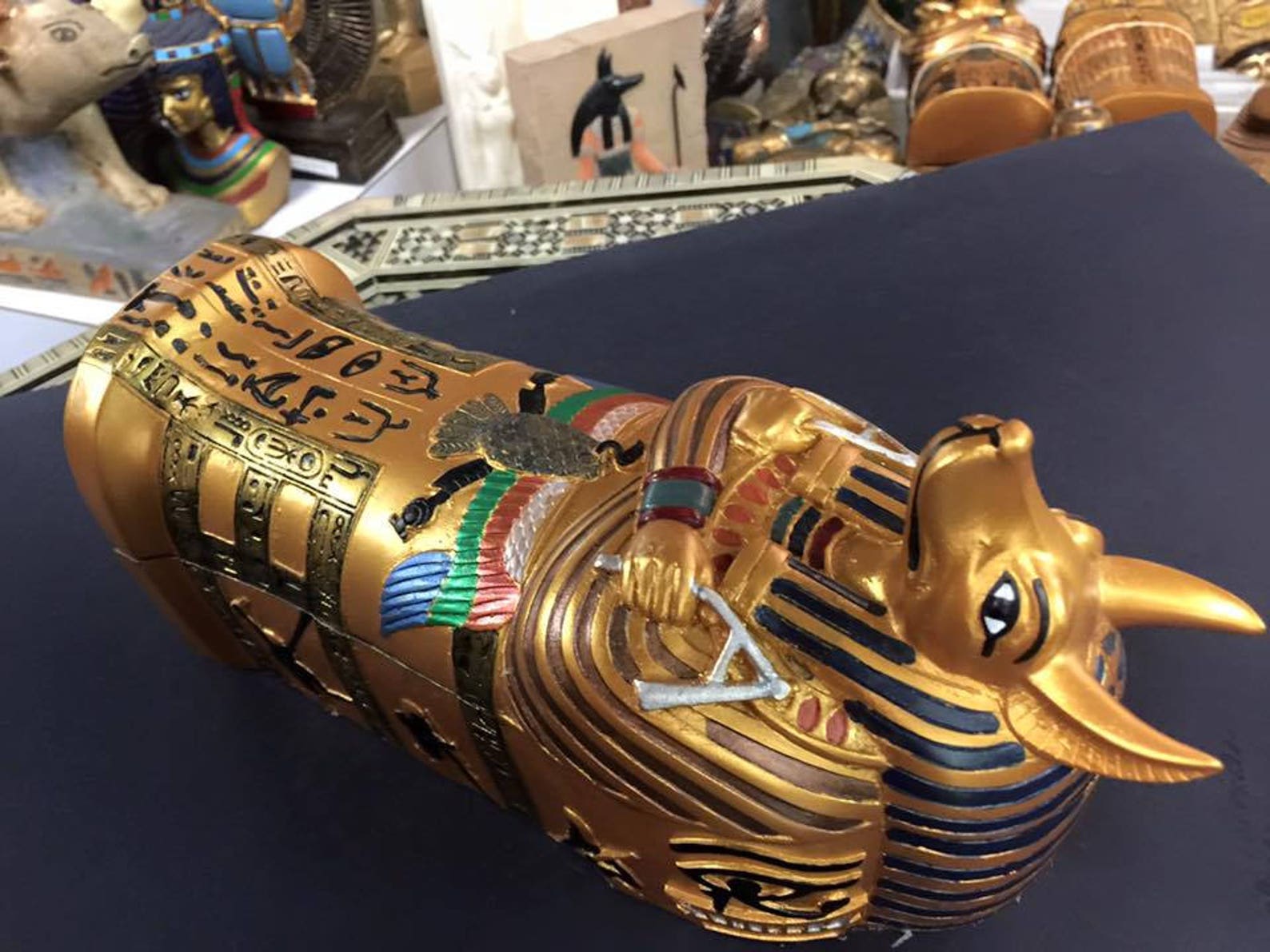 Vintage Egyptian God Anubis Coffin Made in Egypt - Etsy