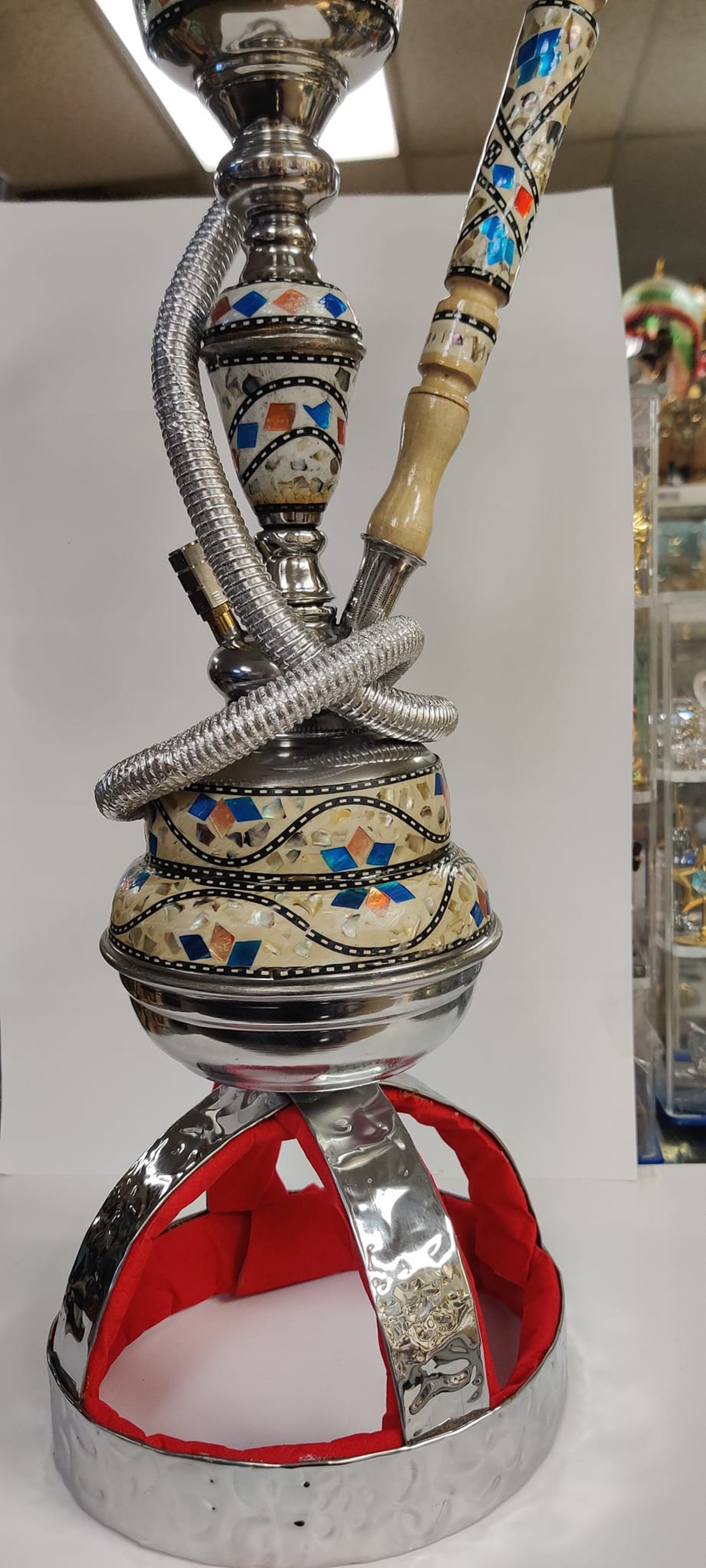 Unique Brass Dance Shisha Shamadan Silver Color Made in Egypt - Etsy