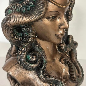 Unique Bust Statue Sea Witch Goddess Cecaelia Kraken Octopus Tentacles ...