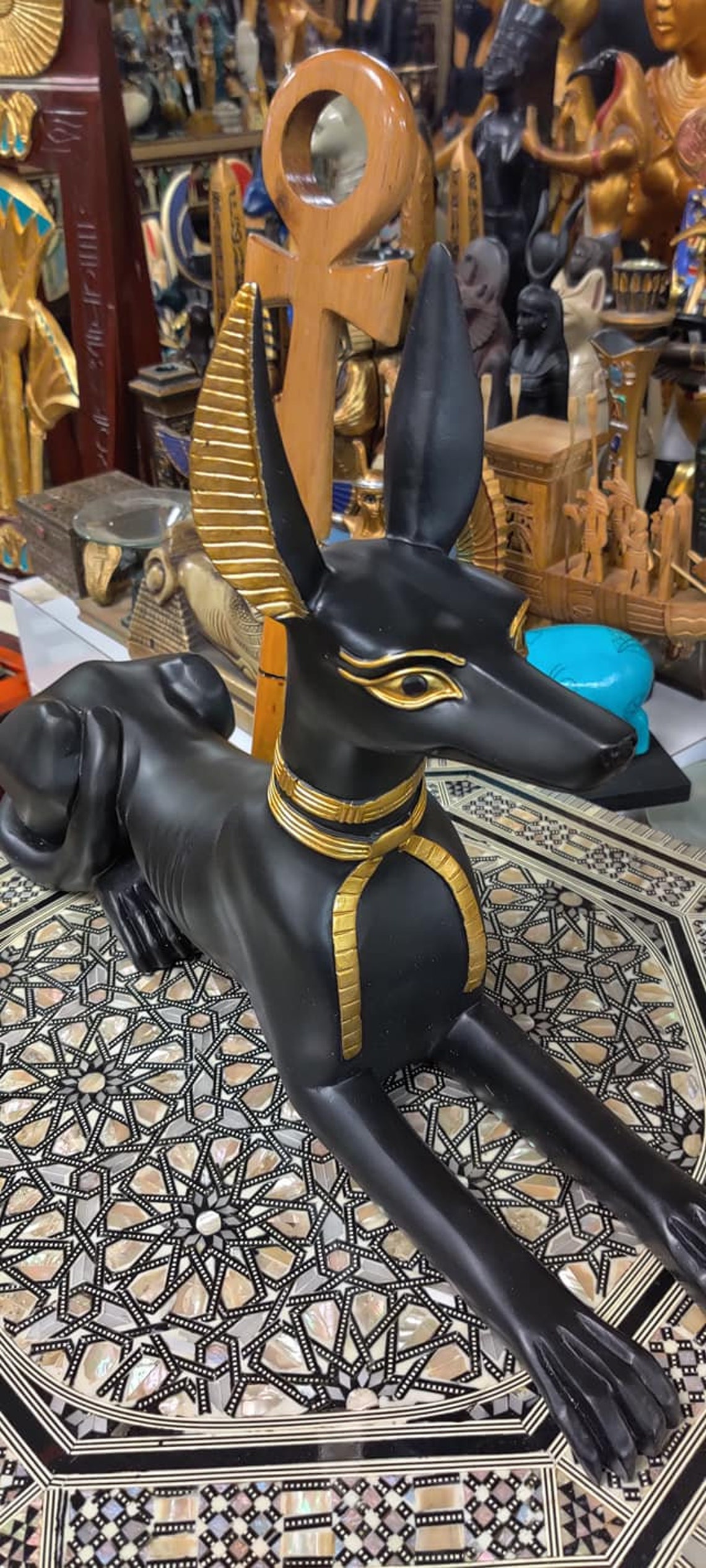 Unique Large Egyptian God Anubis Statue 21'' LX - Etsy