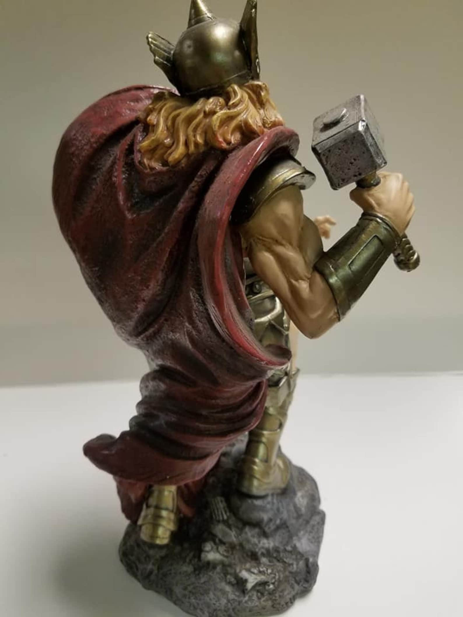 Vintage Unique Large Heavy Statue Thor Hand Crafted 14 - Etsy