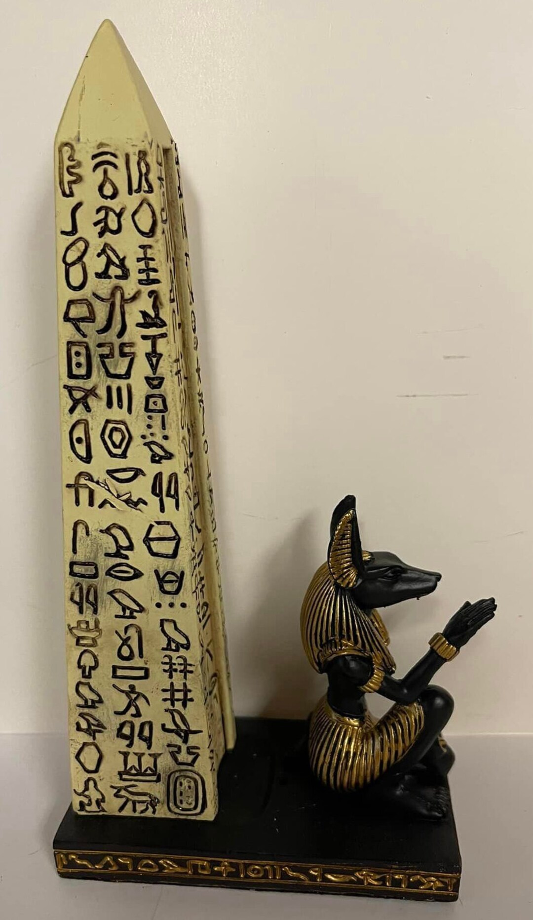 Unique God Anubis & Obelisk Hieroglyphic Incense Burner Hand Painted - Etsy