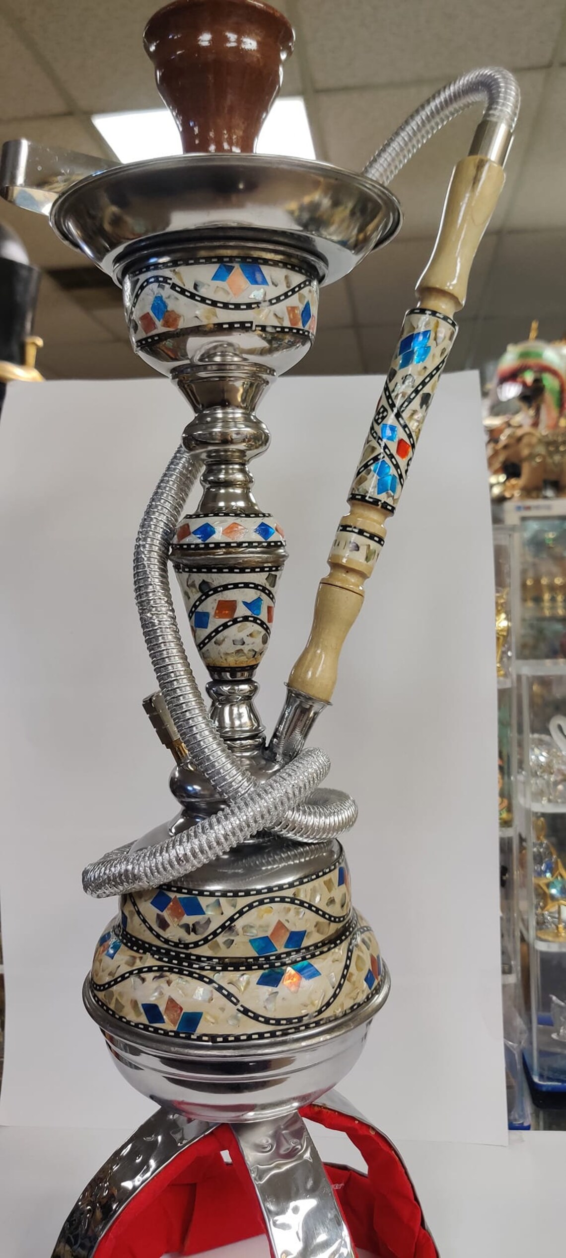 Unique Brass Dance Shisha Shamadan Silver Color Made in Egypt - Etsy