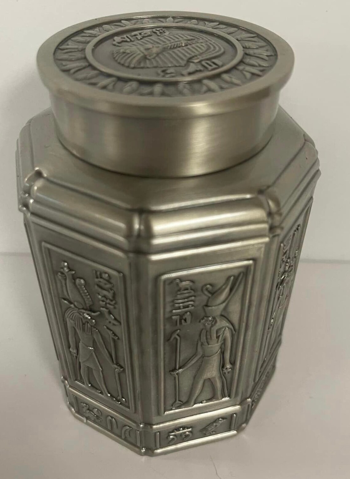 Unique Egyptian Pewter Jar Mad in Egypt (cremation Urn for Ashes) - Etsy