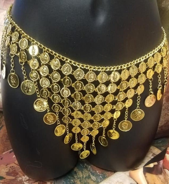 Unique Brass Egyptian Gold Coins Belt Made In Egypt | Etsy