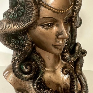 Unique Bust Statue Sea Witch Goddess Cecaelia Kraken Octopus Tentacles ...