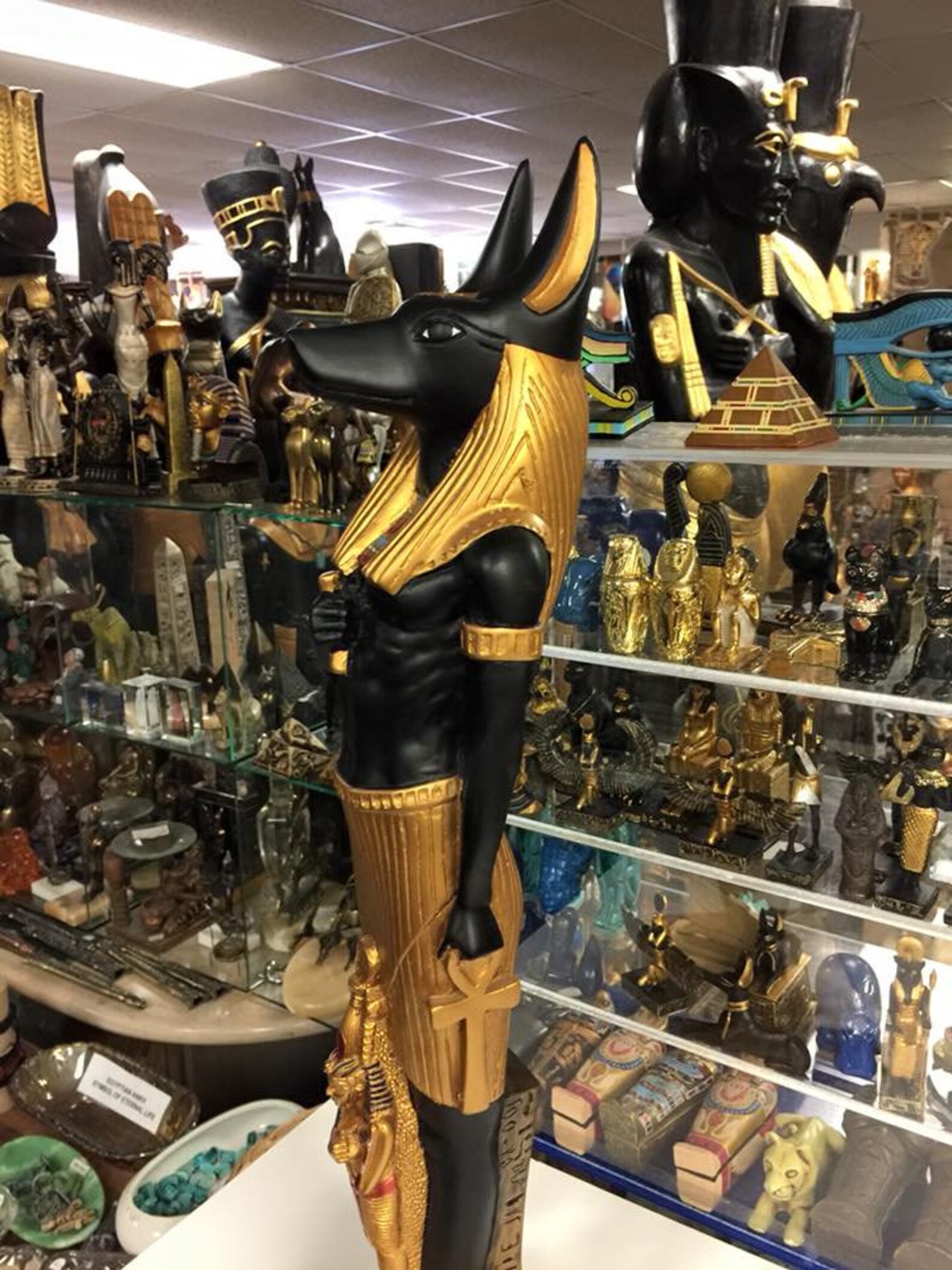 Unique Large Size Gold Leafed God Anubis Statue Made in Egypt - Etsy