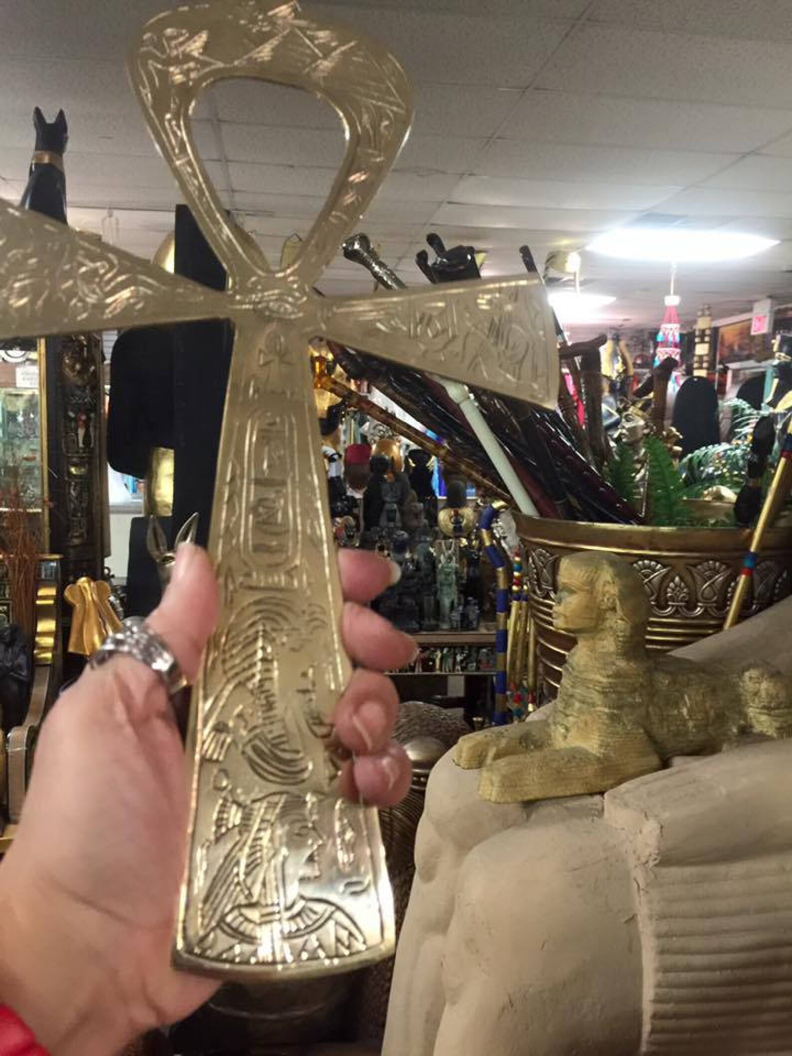 Heavy Large Brass Large Egyptian Ankh Made In Egypt Etsy